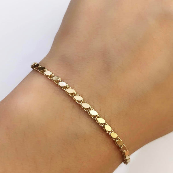 Damascus Chain Bracelet 18K Gold – ZNZ Jewelry Affordagold